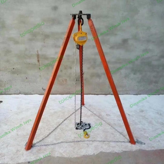 Jual Katrol Tripod Hoist Takal 3 Ton/3000 Kg 3,5,7,10,15,20 Meter ...