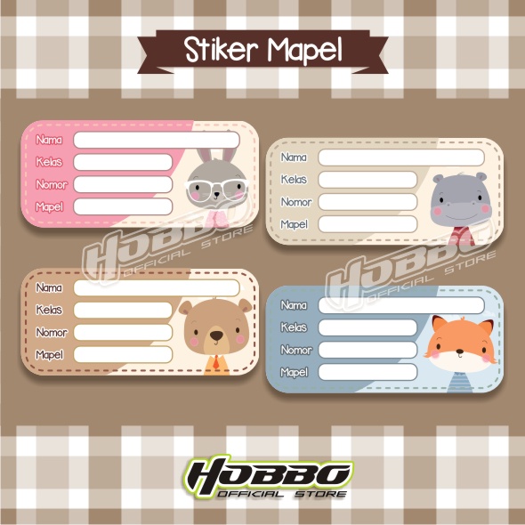 Jual Isi 12 - Stiker Mapel Lucu Tema Jungle Zoo - Sticker Mata ...