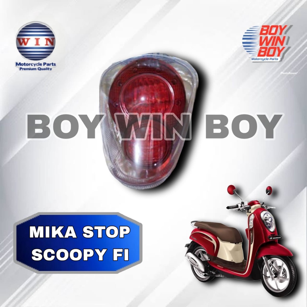 Jual Mika Kaca Lensa Lampu Mika Lampu Lampu Stop. Mika Stop SCOOPY FI merk WIN | Shopee Indonesia