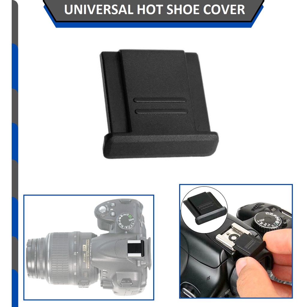 Jual UNIVERSAL HOT SHOE COVER Penutup Cap Flash Camera Canon Nikon Sony ...