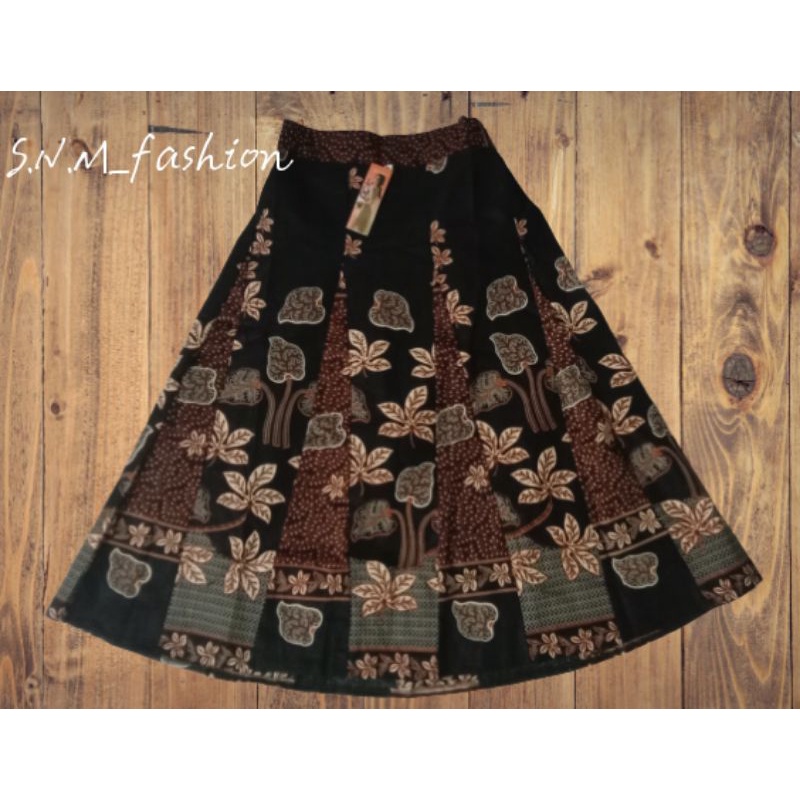 Jual ROK BATIK SELUTUT PECAH 8 LAPIS FURING/rok kembang batik selutut ...