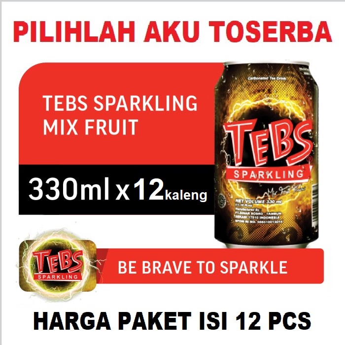 Jual TEBS Sparkling Soda CAN KALENG 330 ml - ( HARGA 12 kaleng ...