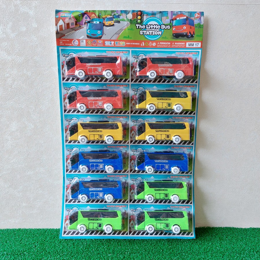 Jual Mainan Little Bus Station isi 12 Bus Mini Mobil Bus Sekolah ...