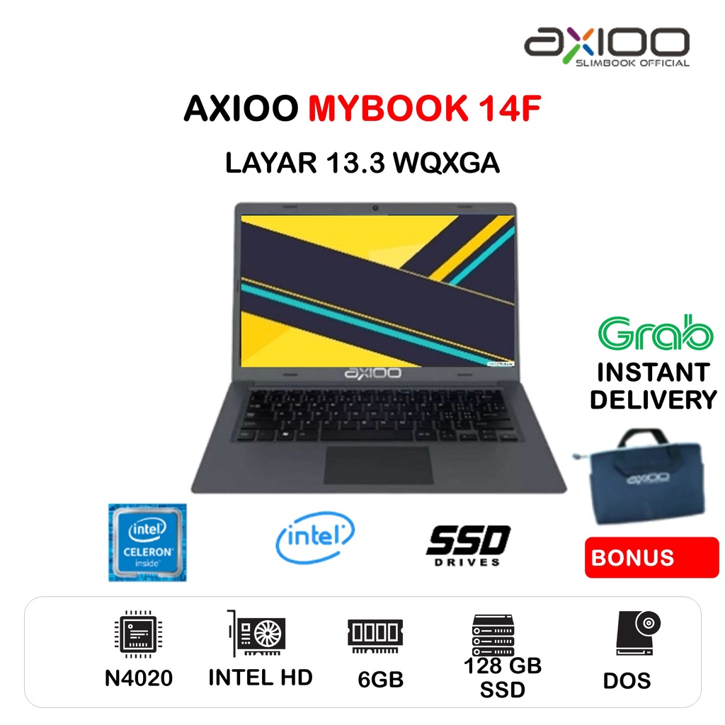 Jual LAPTOP AXIOO MYBOOK 14F N4020 6GB 128SSD DOS 13.3WQXGA 2.5K ...