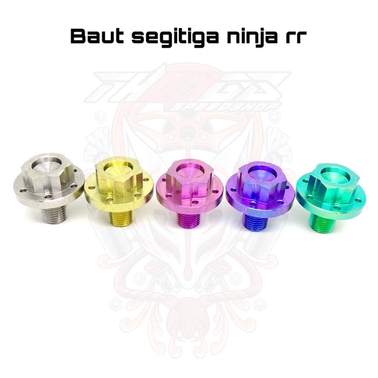 Jual Baut Segitiga Ninja RR ZX KRR Titanium gr5 | Shopee Indonesia