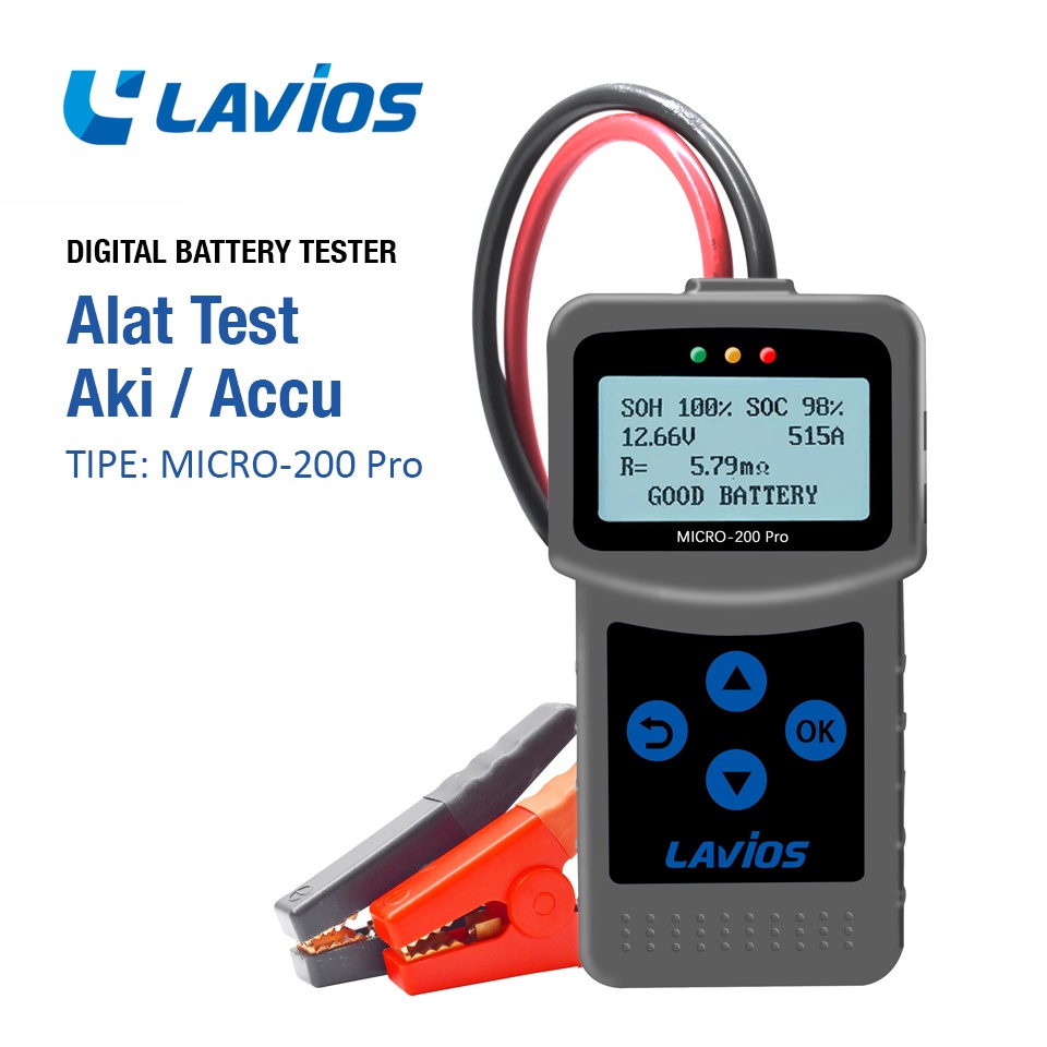 Jual Alat Test Aki Digital Battery Tester Lavios Micro-200 Pro | Shopee ...