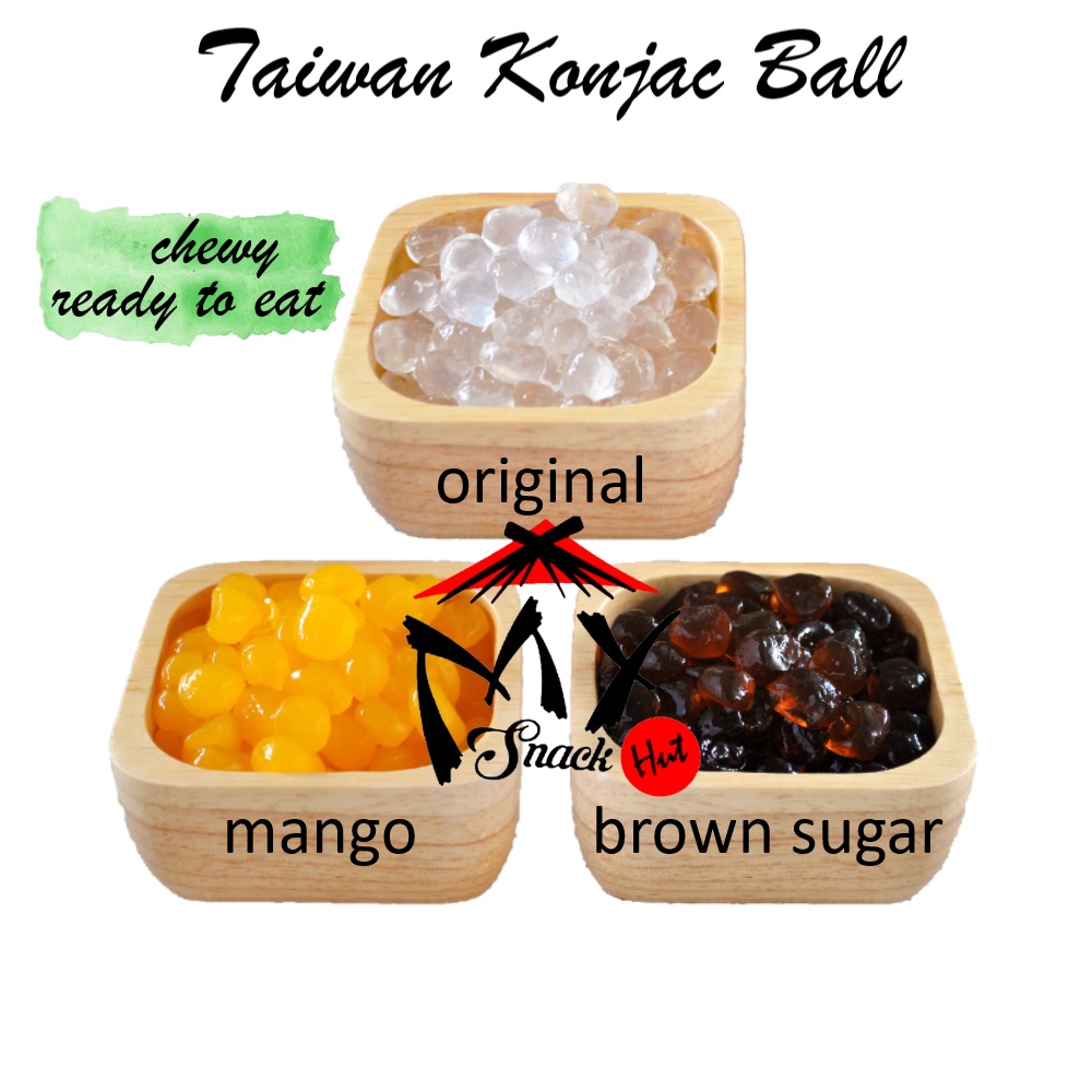 Jual TAIWAN KONJAC BALL 100GR TOPPING MINUMAN QQ 3Q JELLY PEARL MATANG ...