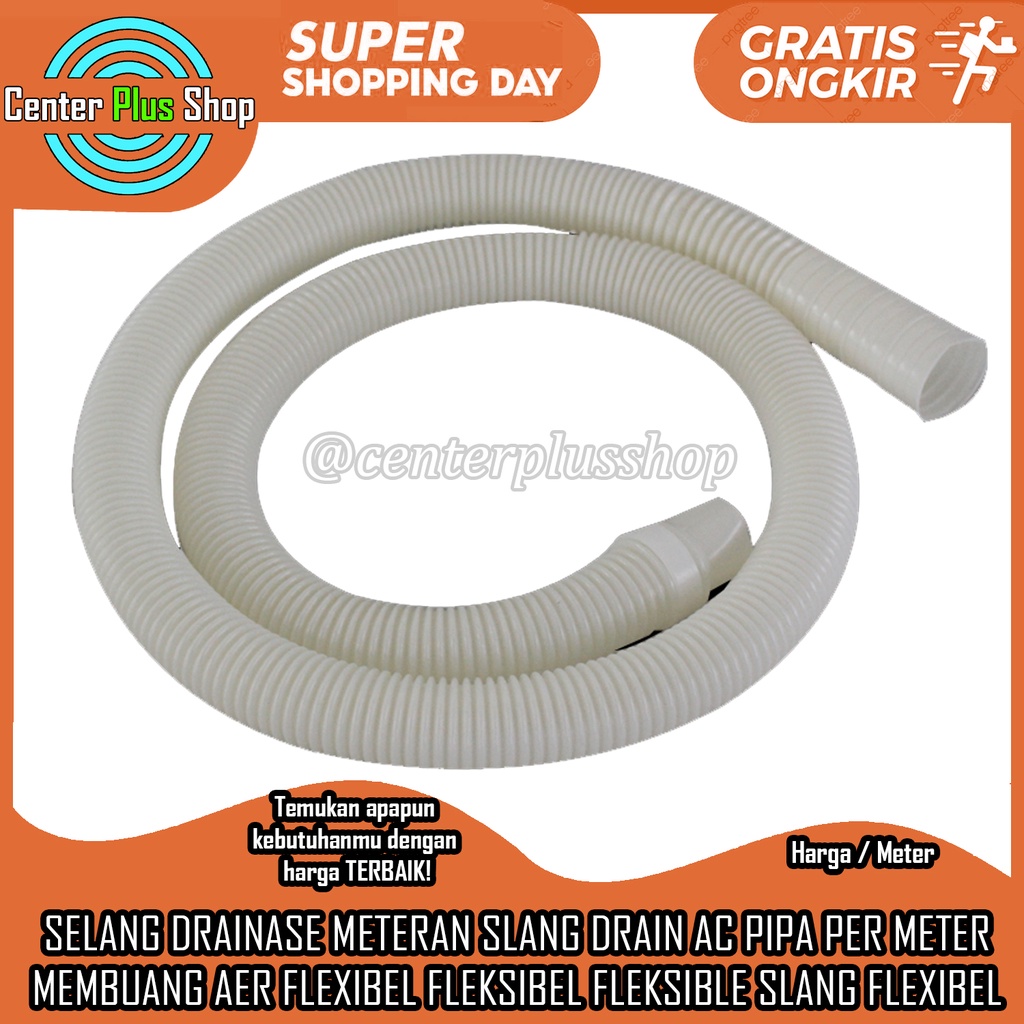 Jual Selang Ac Drainase Pembuangan Air Meteran Warna Putih Fleksibel ...