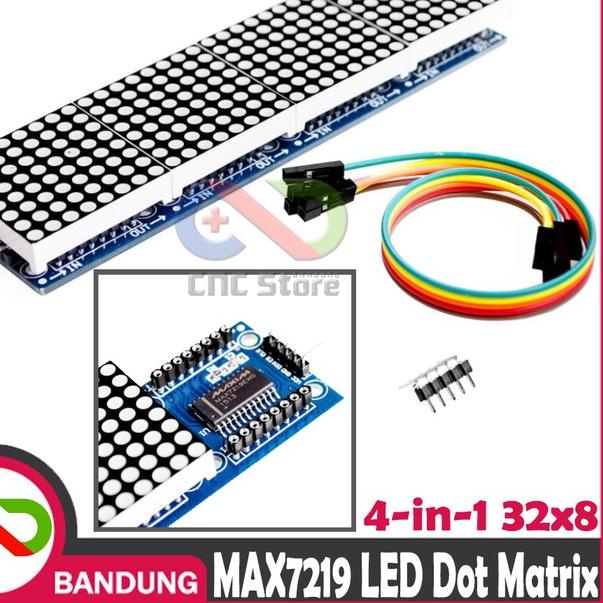 Jual MAX7219 LED DOT MATRIX MODULE 8x8 4-IN-1 32X8 RUNNING TEXT DISPLAY ...