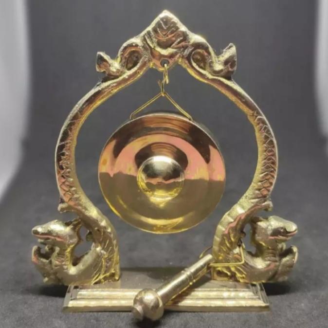 Jual Miniatur Gong Naga Kuningan ukuran kecil, tinggi 10 cm. Asli ...