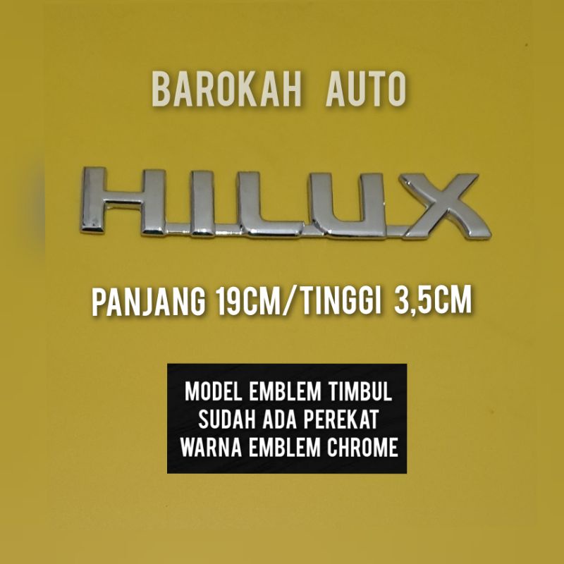 Jual hilux logo mobil emblem hilux chrome | Shopee Indonesia
