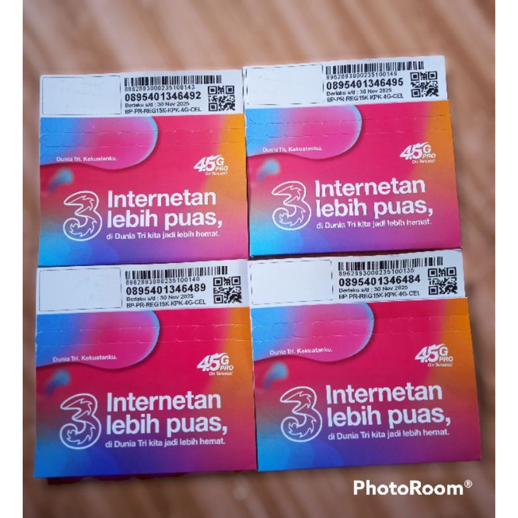 Jual KARTU PERDANA 3 KARTU THREE KARTU 3 SUDAH AKTIF | Shopee Indonesia