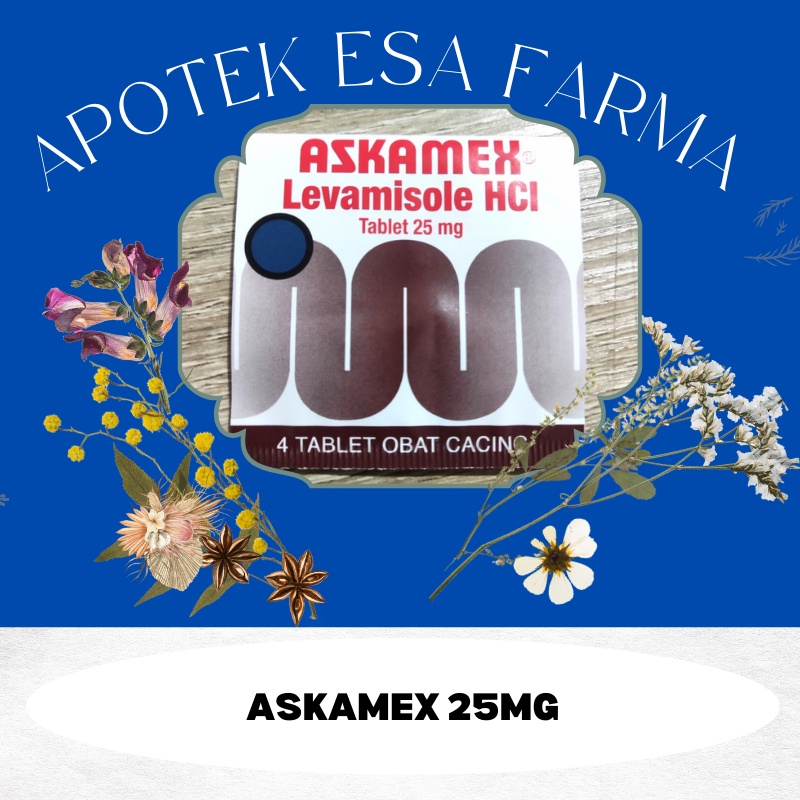 Jual ASKAMEX 25 MG STRIP 4 TABLET / Askamex Levamisole Hcl / Obat ...