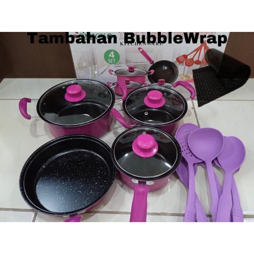 Jual Cookware Set Panci Masak 13pcs Set Panci Set Spatula Teflon ...