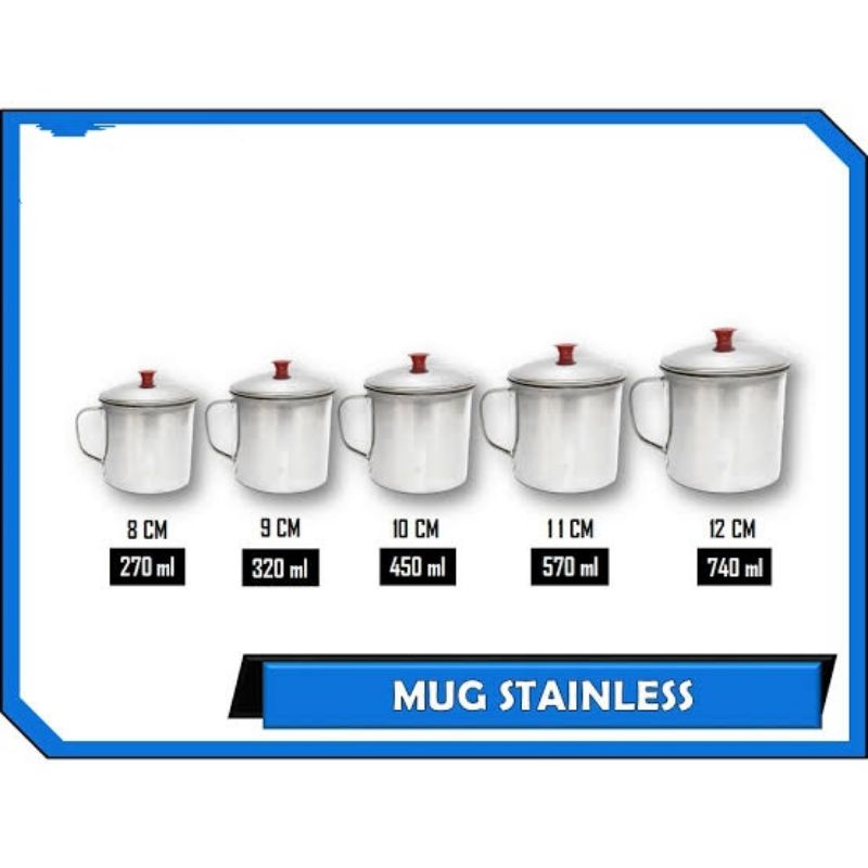 Jual Mug cangkir gelas kopi stainless steel logam panjat gunung hiking ...