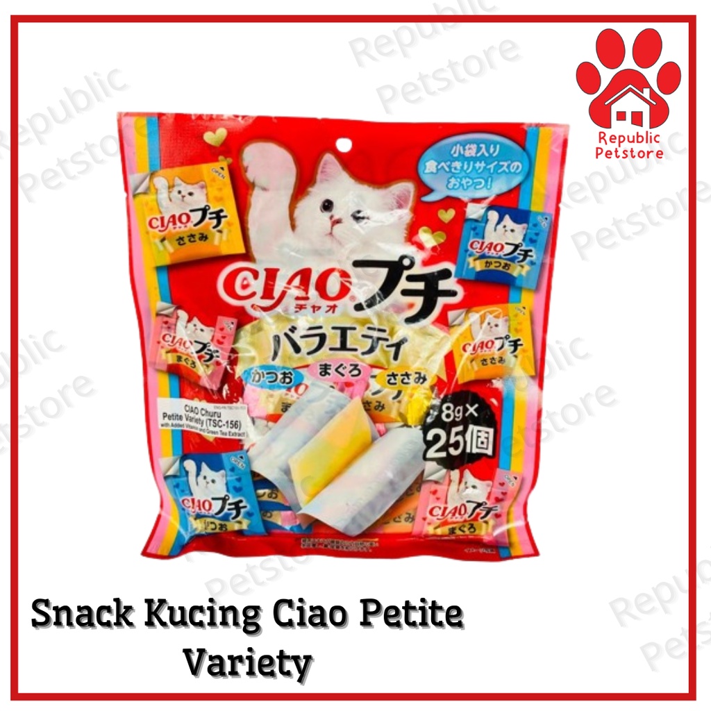 Jual CIAO Petite Variety 25pcs @8gr - Cat Snack Cemilan Kucing | Shopee Indonesia