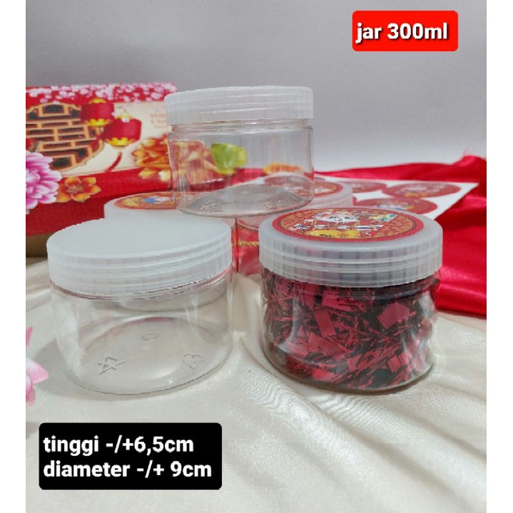 Jual 4 pcs toples jar 300ml jar plastik kue kering jar makanan 300ml ...