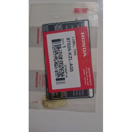 Jual stiker label tekanan ban beat pop spacy | Shopee Indonesia