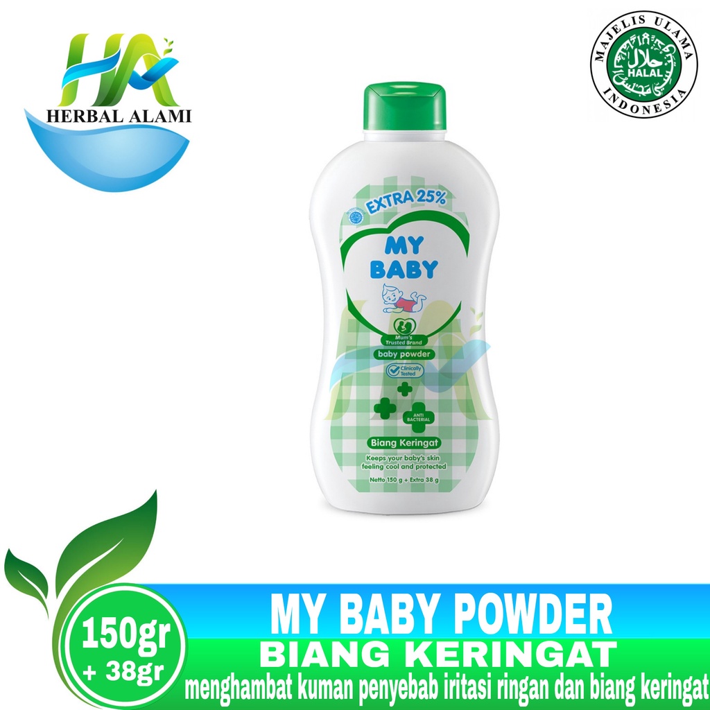 Jual My Baby Powder Biang Keringat Bedak Bayi - 150g Extra 38g | Shopee Indonesia