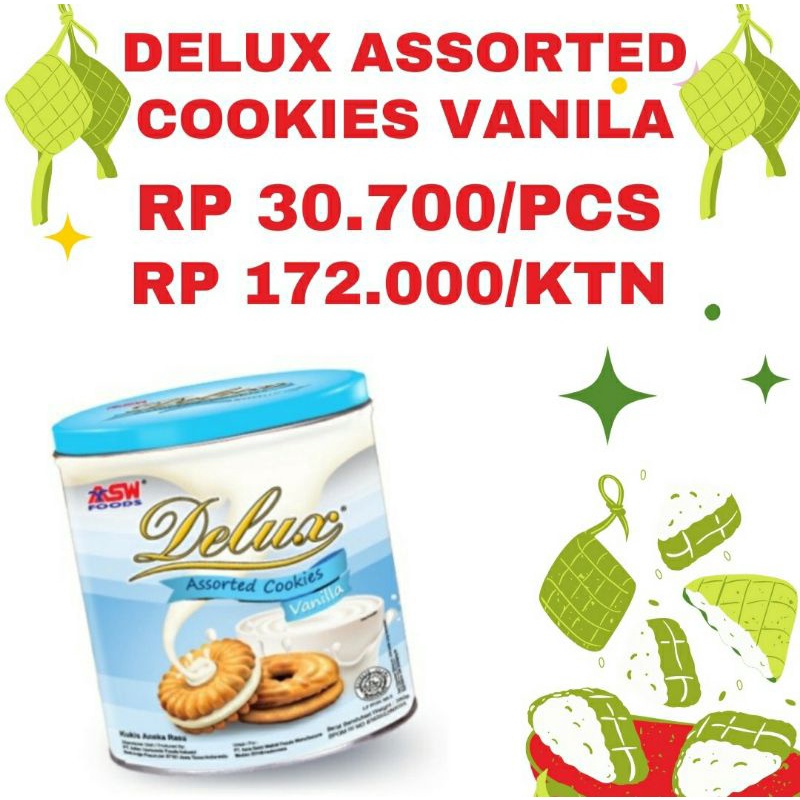 Jual ASW Delux Assorted Cookies Kaleng Bulat 350 Gram | Shopee Indonesia