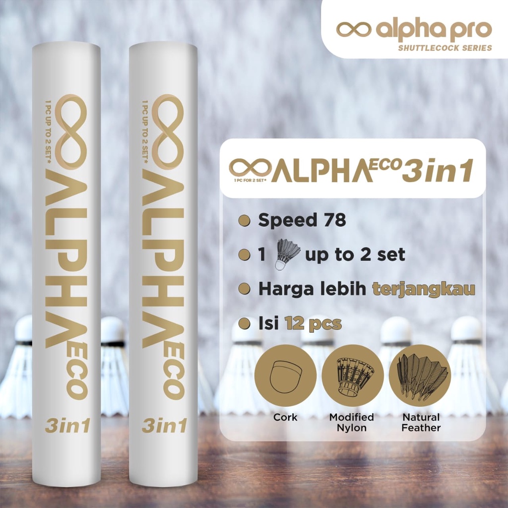Jual Shuttlecock Alpha Eco 3in1 | Shopee Indonesia