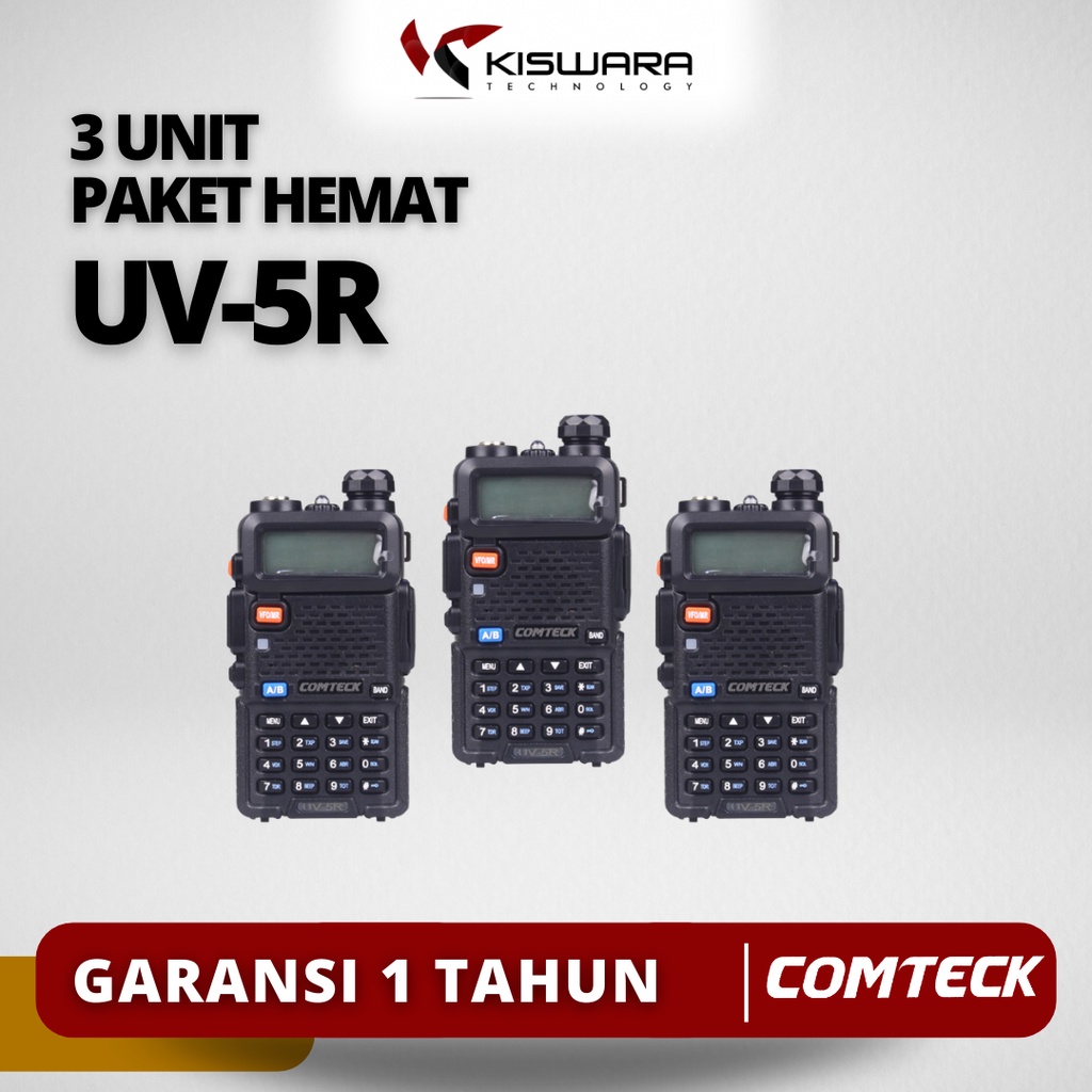 Jual Paket 3 Unit Radio HT Handy Talkie UV-5R Dual Band VHF - UHF kiswarabandung | Shopee Indonesia