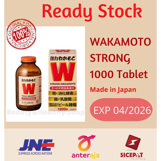 Jual Strong Wakamoto 1000 tabs Original Japan | Shopee Indonesia