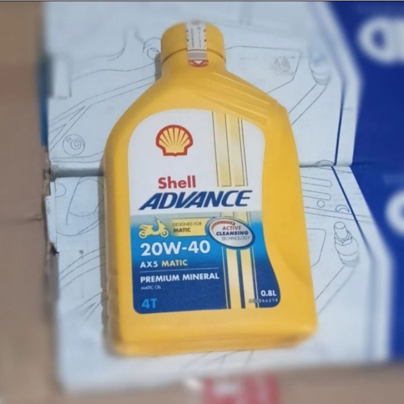 Jual OLI MESIN Shell advance 20W -40 MOTOR MATIC ORIGINAL SHELL AX5 / 0 ...