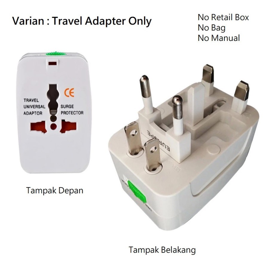 Jual Universal Travel Adapter Power Plug Over Steker Kaki 3 2 US UK EU AU | Shopee Indonesia