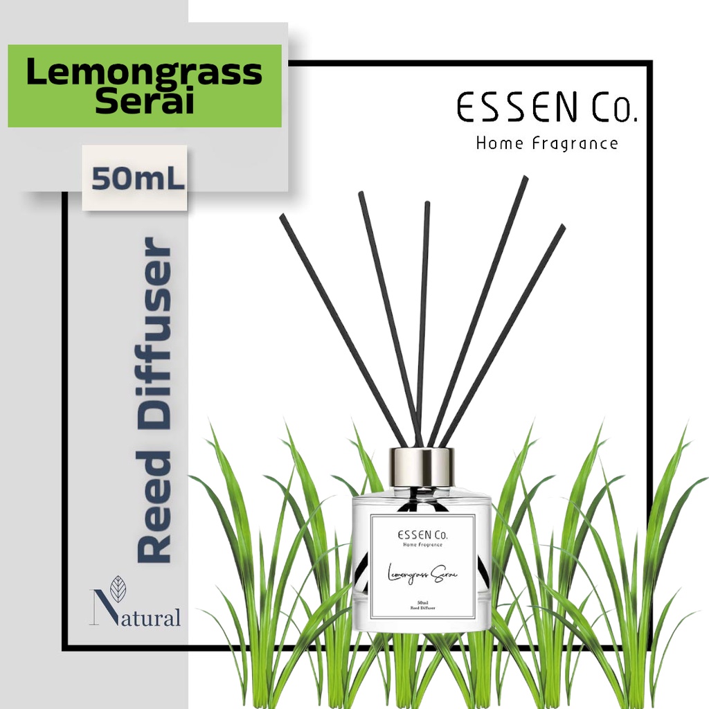 Jual Essen Co Reed Diffuser Lemongrass Serai Aromatherapy Pengharum ...
