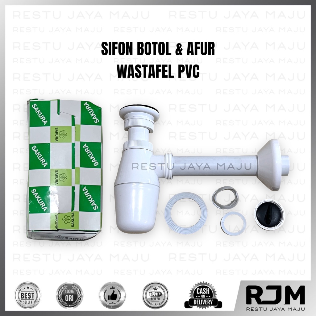 Jual SAKURA Sifon PVC Afur Avur Pipa Wastafel Sivon Plastik botol rj ...