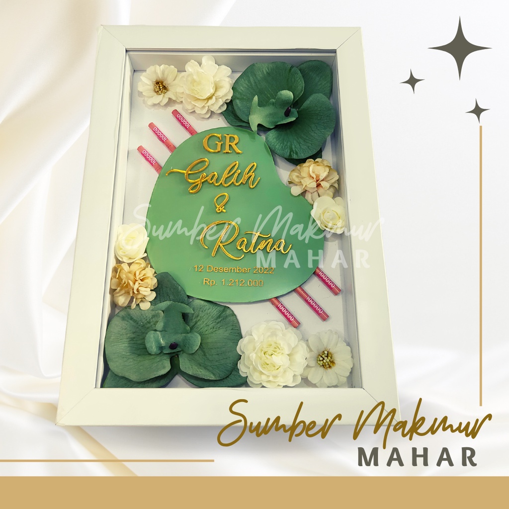 Jual Mahar Pernikahan Bingkai Simple Modern Rustic uk 24x34 | Shopee ...