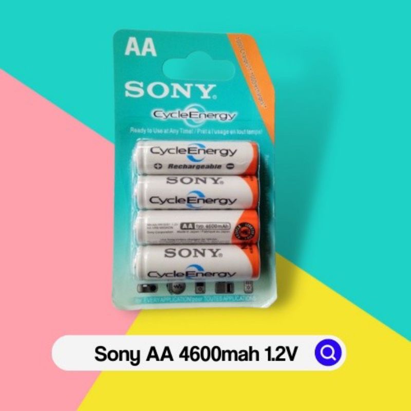 Jual Batrai cas AA Sony 4600 MaH, Baterai Cas 4600 mAh AA, Baterai AA ...