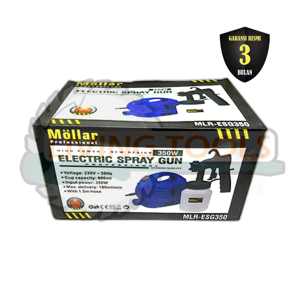 Jual Mesin Spray Gun Listrik MOLLAR ESG350 Alat Semprot Cat 350 Watt ...
