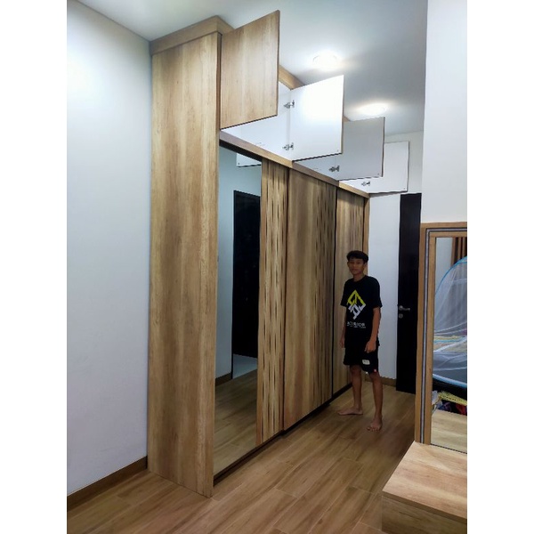 Jual CUSTOM LEMARI PAKAIAN HPL / CUSTOM WARDROBE / LEMARI PAKAIAN ...