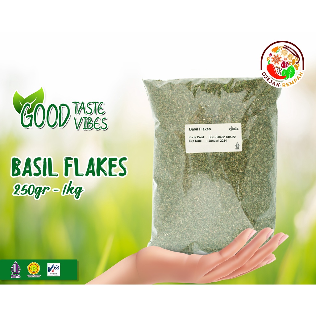 Jual Basil FLAKES Leaves Premium (Kemasan 100 Gr - 500 Gr) | Shopee ...