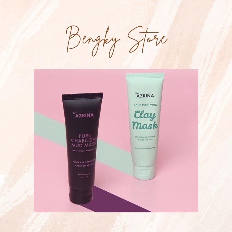 Jual AZRINA PURE CHARCOAL MUD dan CLAY MUSK | Shopee Indonesia