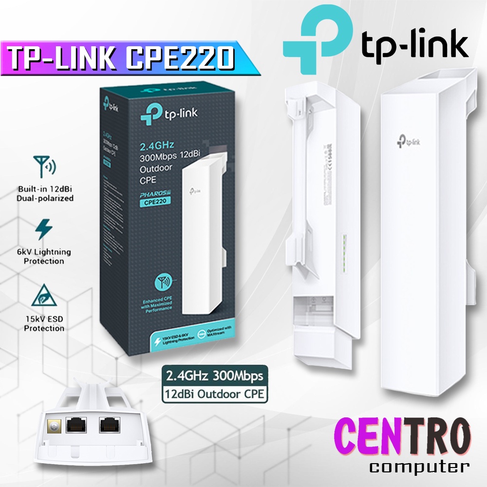 Jual Access Point TP LINK CPE220 OUTDOOR 12 dbi 300 Mbps | Shopee Indonesia