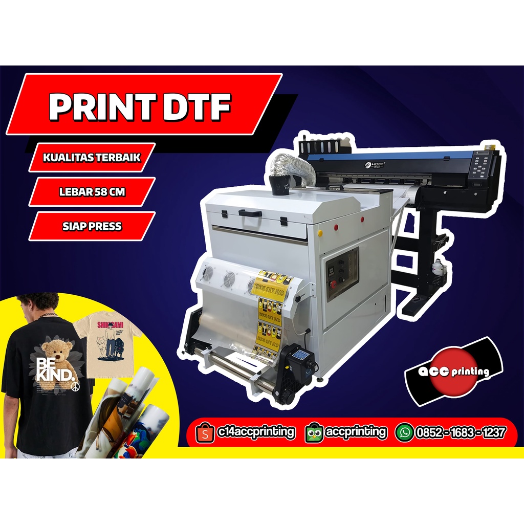 Jual Tambah Sablon / Cetak Sablon DTF satuan ukuran A3 / A4 / A5 / A6 | Shopee Indonesia