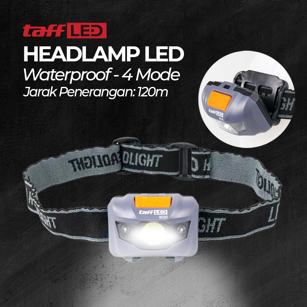 Jual Headlamp Flashlight Waterproof White and Red Light LED / Lampu ...