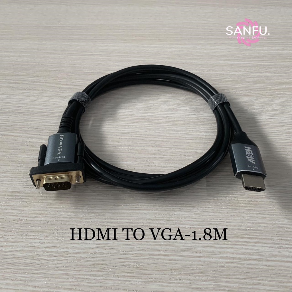 Jual HDTV To VGA-1.8Meter converter# HDmi TO VGA-1.8M (AISEN) | Shopee ...