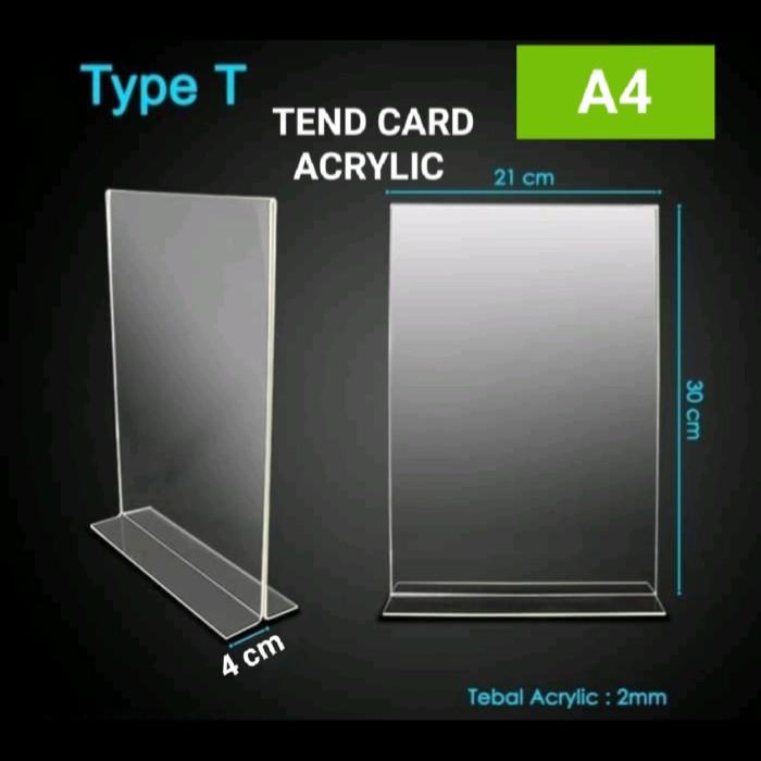 Jual AKRILIK TENT CARD A4 |Tipe T | 2 MM | Shopee Indonesia