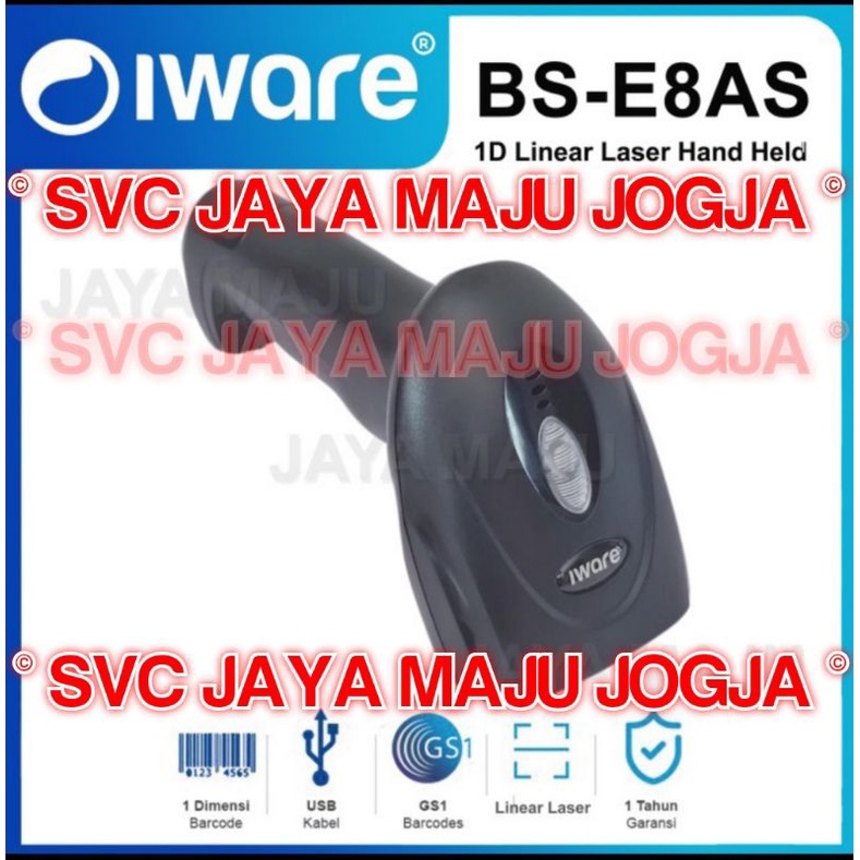 Jual IWARE BS E8AS - USB - 1D || BARCODE SCANNER - LASER - HANDHELD ...