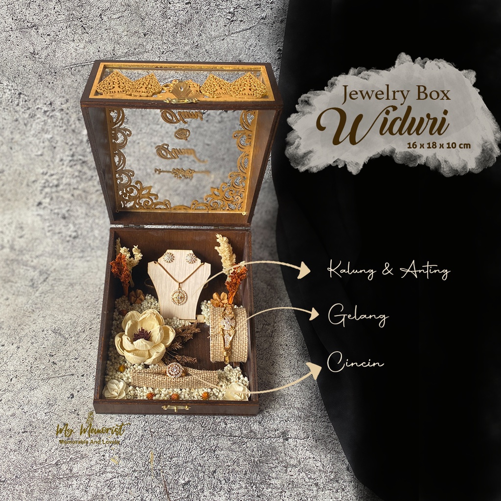 Jual Widuri Jewerly Box / Kotak perhiasan/ Rustic / laser cutting ...
