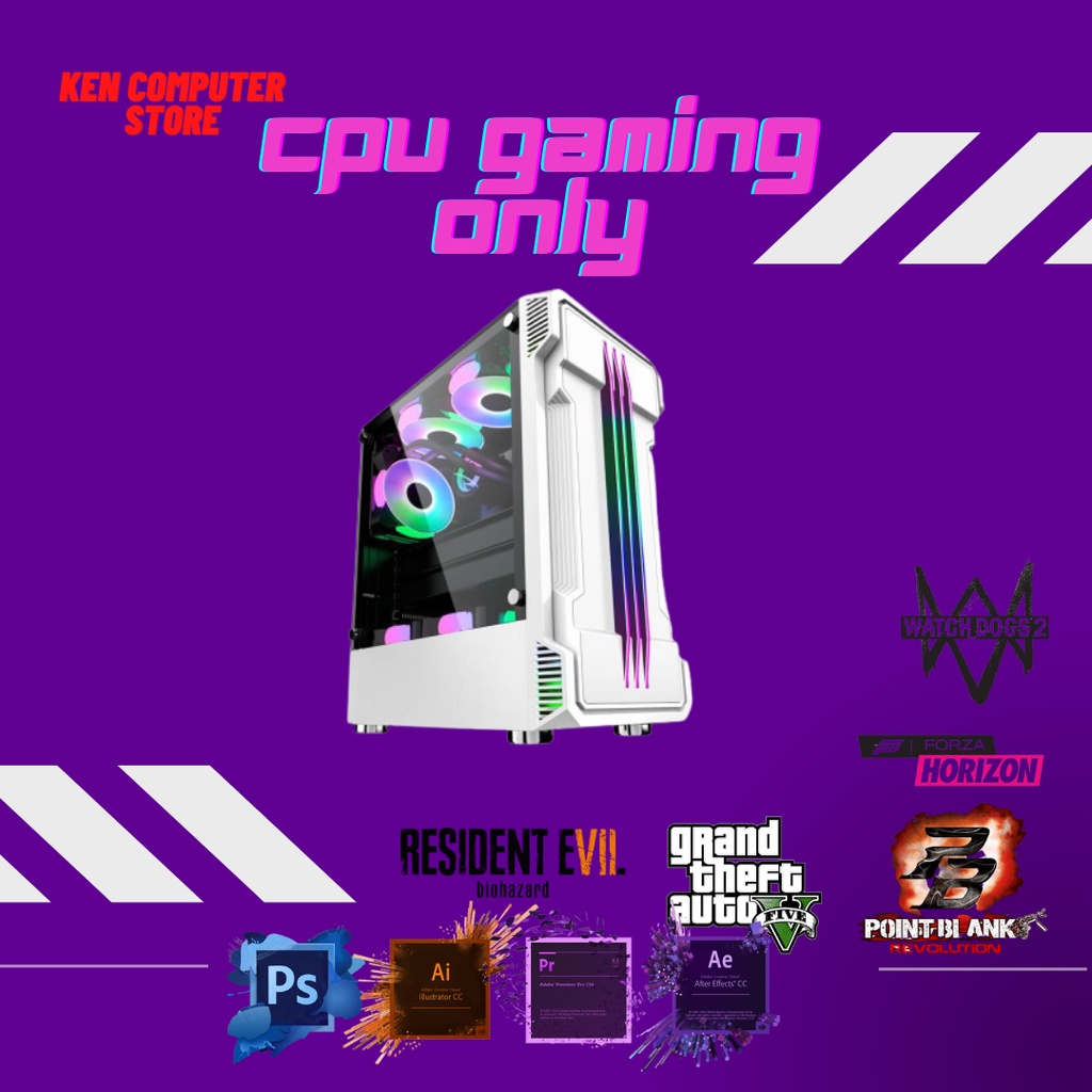 Jual CPU GAMING PUTIH CORE I7 4770 RAM 16GB VGA 4GB | Shopee Indonesia