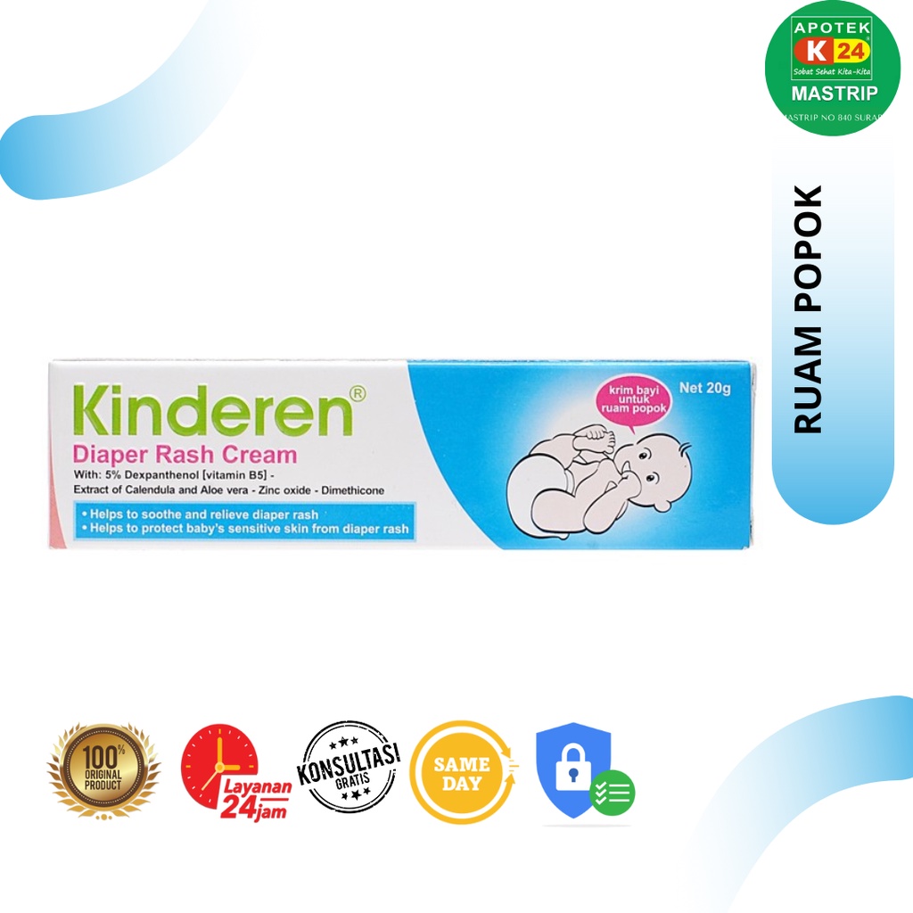 Jual Kinderen Diaper Rash Krim / Ruam Popok Bayi / 20g | Shopee Indonesia