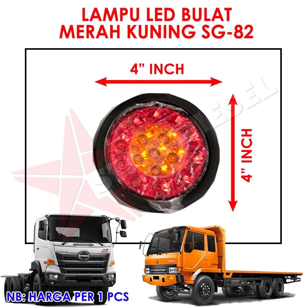 Jual STOP LAMP UNIVERSAL BULAT DNY-500 24V LAMPU STOP LED BULAT ...