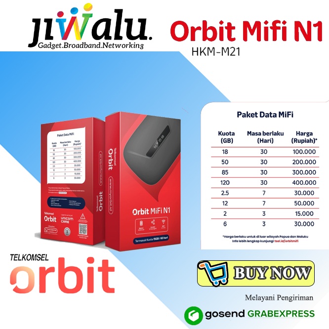 Jual Modem Orbit Mifi N1 HKM-M21 Modem Wifi 4G High Speed Bonus Data ...