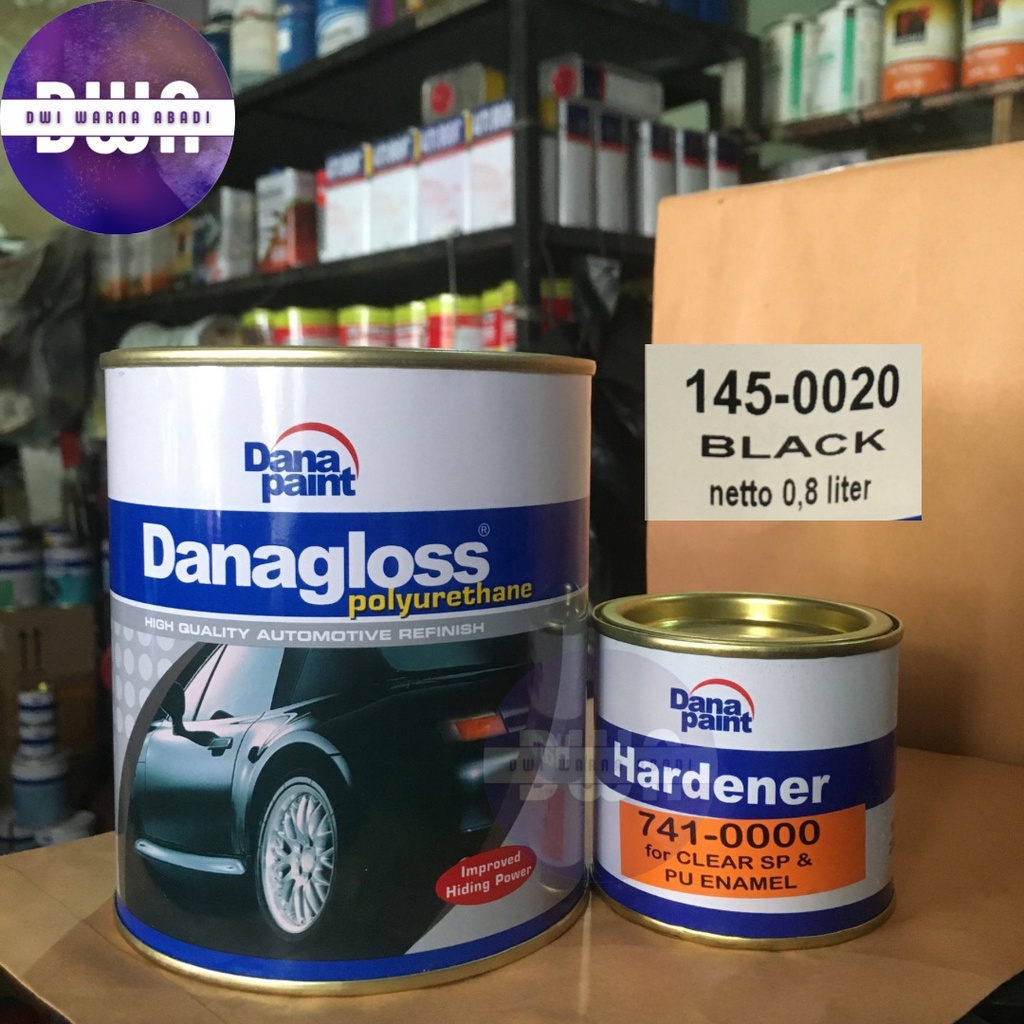 Jual Cat Danagloss PU Solid Black 145-0020 Ready Mix 1Kg/Set | Shopee ...