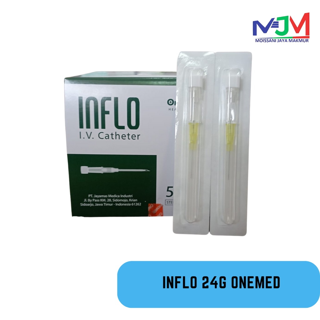 Jual IV Catheter 18g 20g 22g 24g Ecer Onemed Inflo 24g | Shopee Indonesia